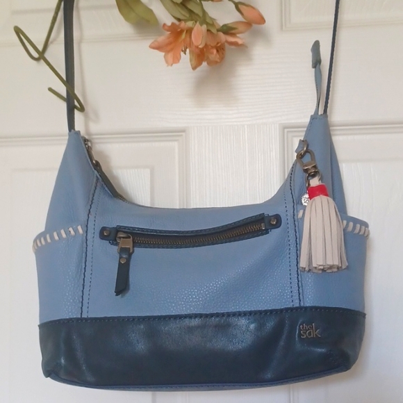 The Sak | Bags | The Sak Navy Pebbled Leather Satchelshoulder Strap ...